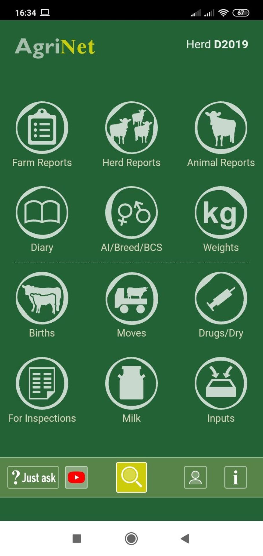 AgriNet HerdApp Home